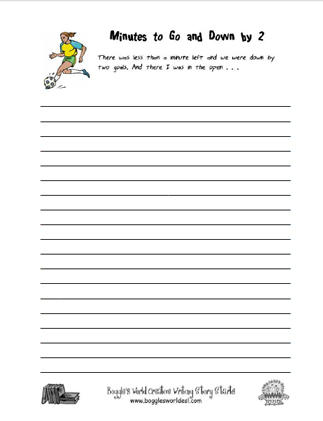 Minutes to Go Creative Writing Worksheet