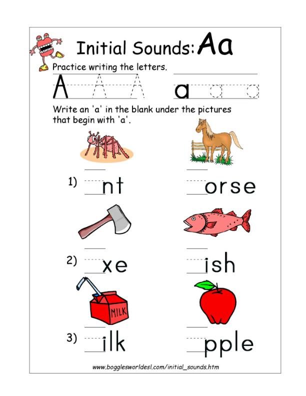 A Letter Sound Worksheets A Letter Sound Worksheets